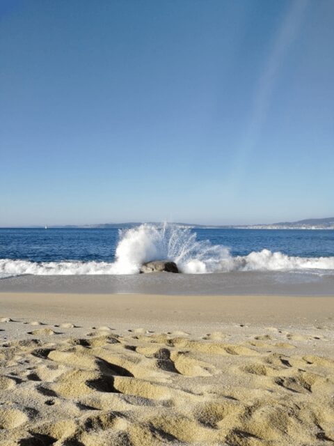 Playa de Tulla, en Bueu